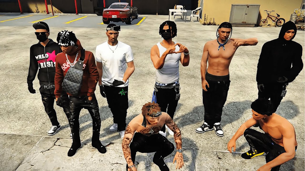 ROLLA OUTSIDE ON ROLLING 20s CRIP #GTA #GTARP #NEWLEAF - YouTube