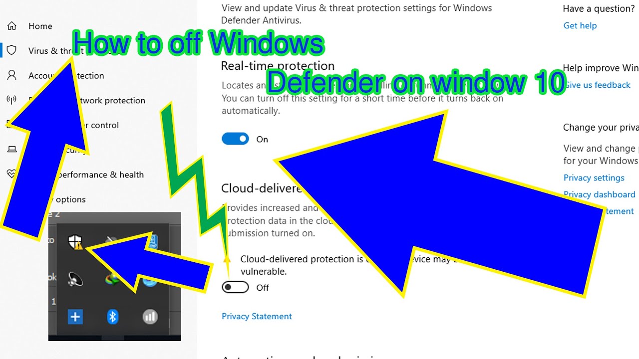 How to off Windows Defender on window 10 - YouTube