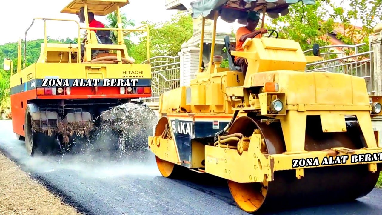 TAHAPAN PENGASPALAN JALAN - PROSES PERATAAN ASPAL HOTMIX - YouTube