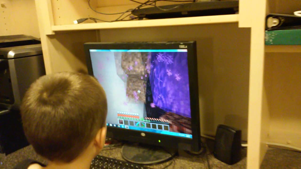 McCabe playing Mine Craft - YouTube