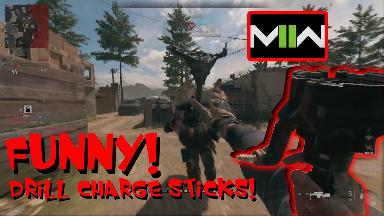 FUNNY COMPILATION OF DRILL CHARGE STICKS ON MODERN WARFARE ll - YouTube