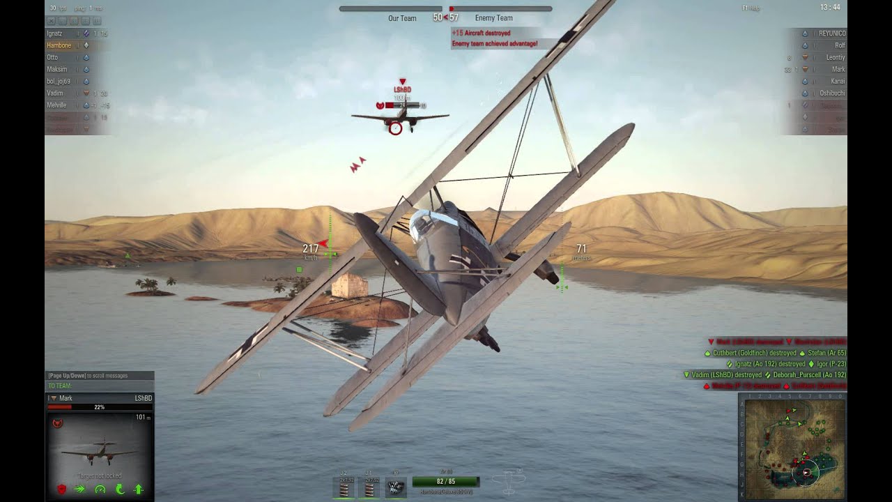 [World of Warplanes] Arado AR 68 Rips Apart 2 Tomashevich LShBD's - YouTube