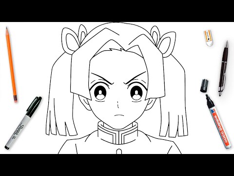 How To Draw Aoi Kanzaki Easy Step By Step | Demon Slayer Art Lesson
