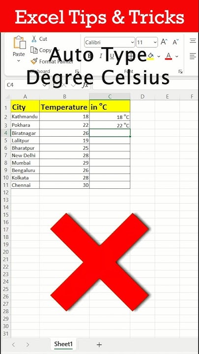 Insert SMARTLY Degree Symbol in EXCEL Degree Celsius in Excel🔥 #excel #exceltricks # ...