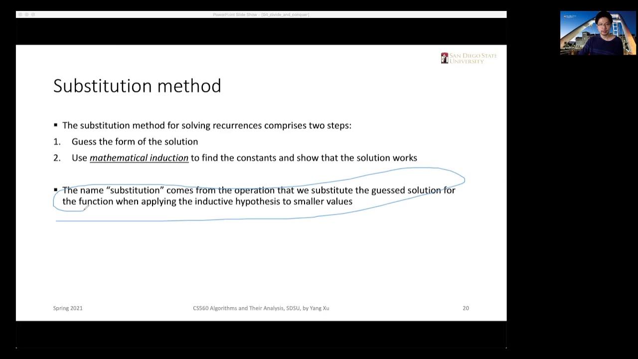 Solving recurrences: Substitution method and recursion tree method ...