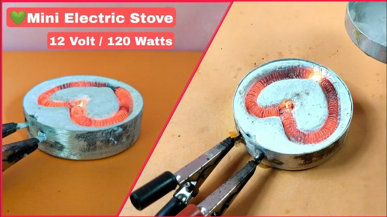 How to make Electric Stove | 12 Volt / 120 Watt D.C Mini Electric Stove ...
