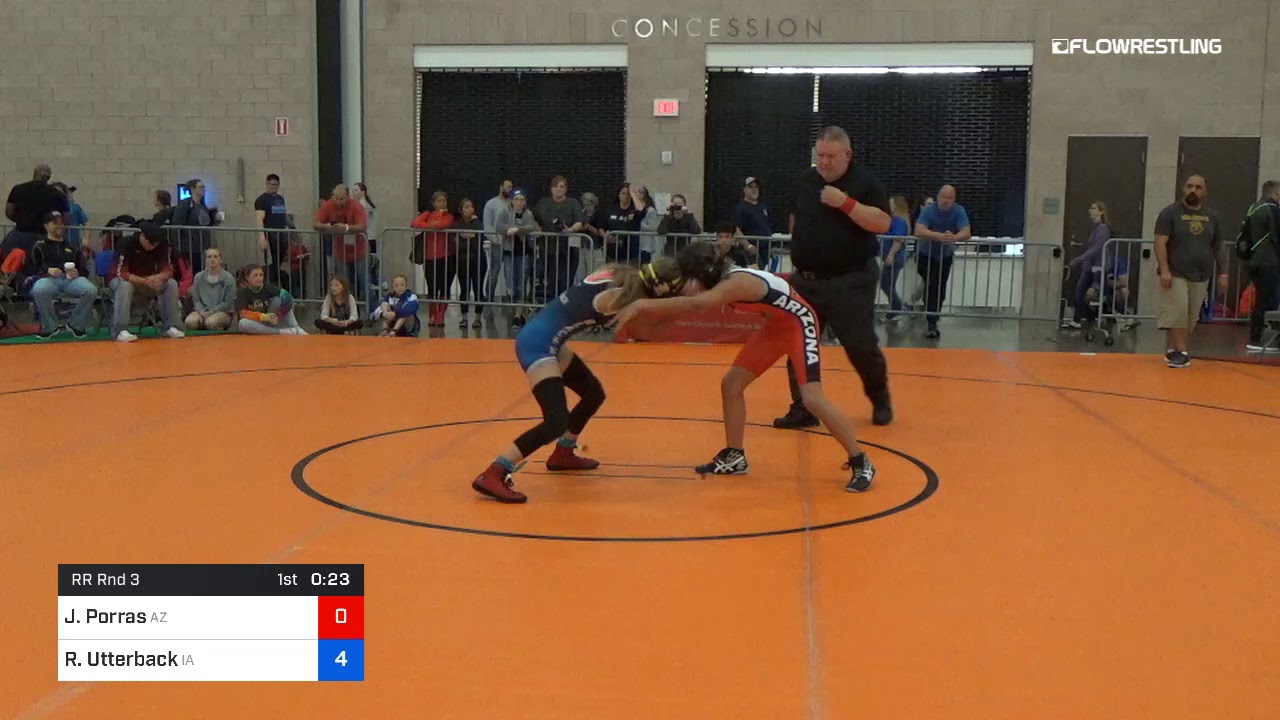 95 Lbs Rr Rnd 3 Janessa Porras Team Arizona Vs Reanah Utterback Team ...