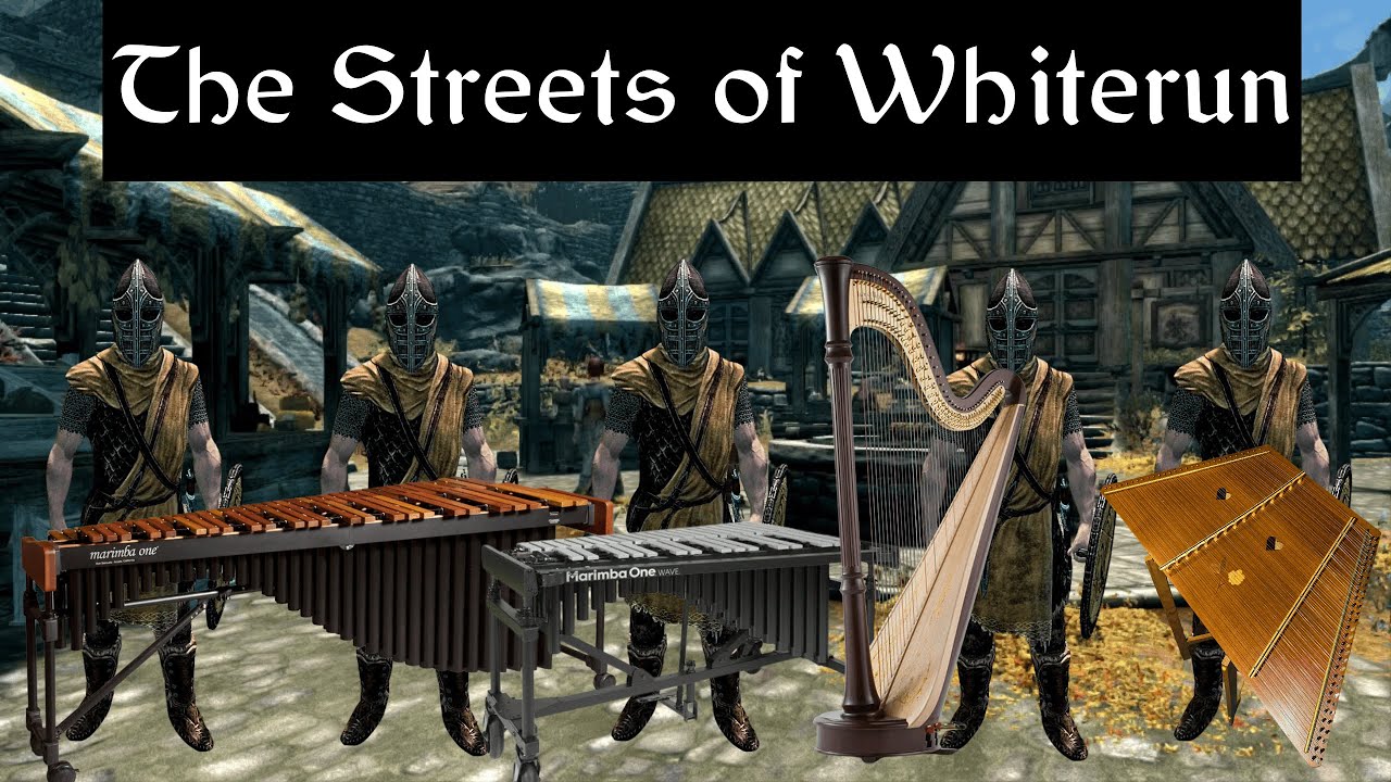 The Streets of Whiterun - Skyrim for Percussion & Harp - YouTube