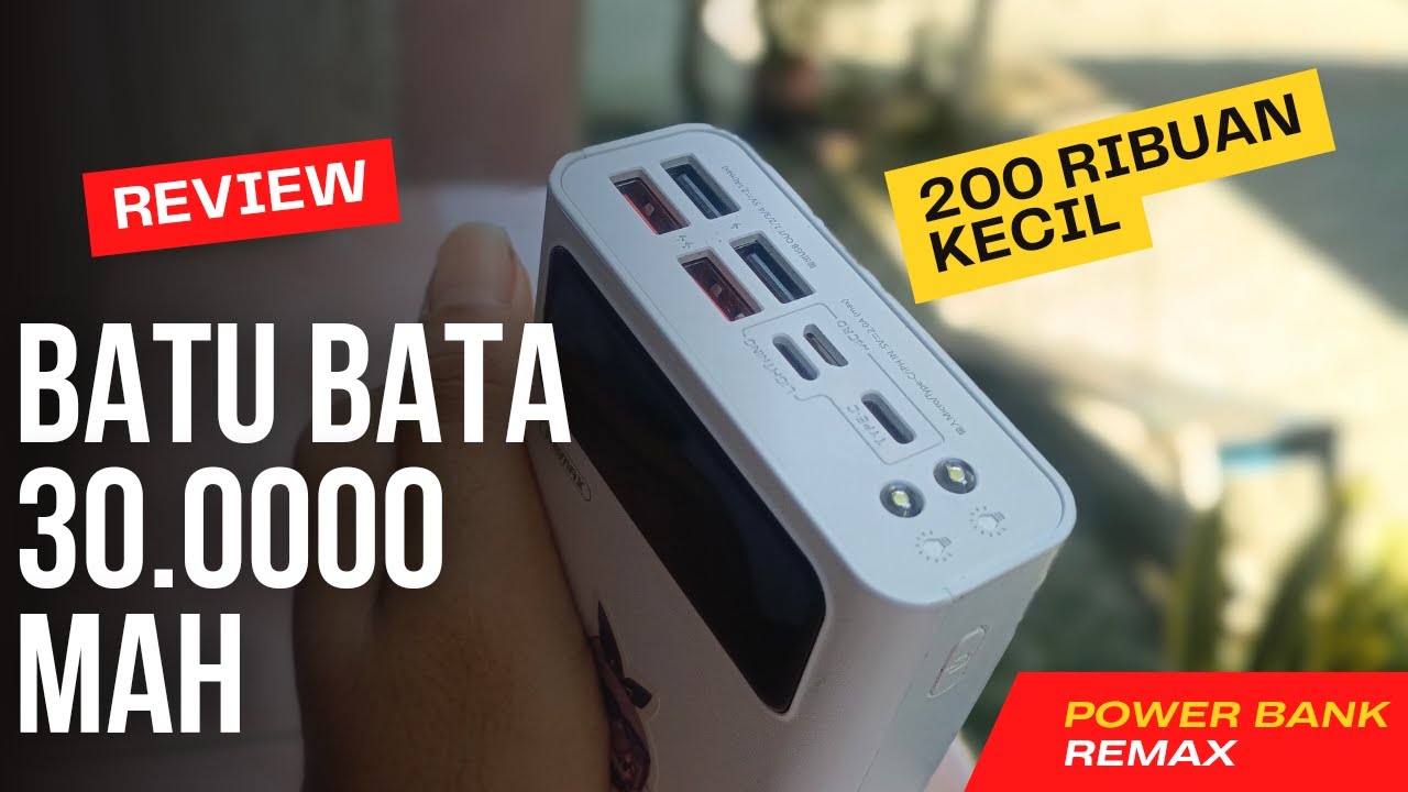 🔋Power Bank BADAK REMAX 30.000 mAh, RPP-112 - YouTube