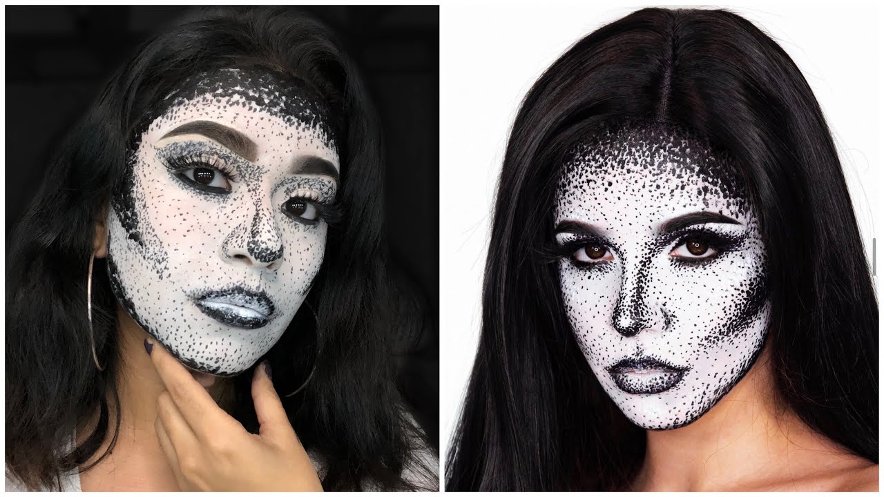 Inspired Pointillism Makeup Art - YouTube