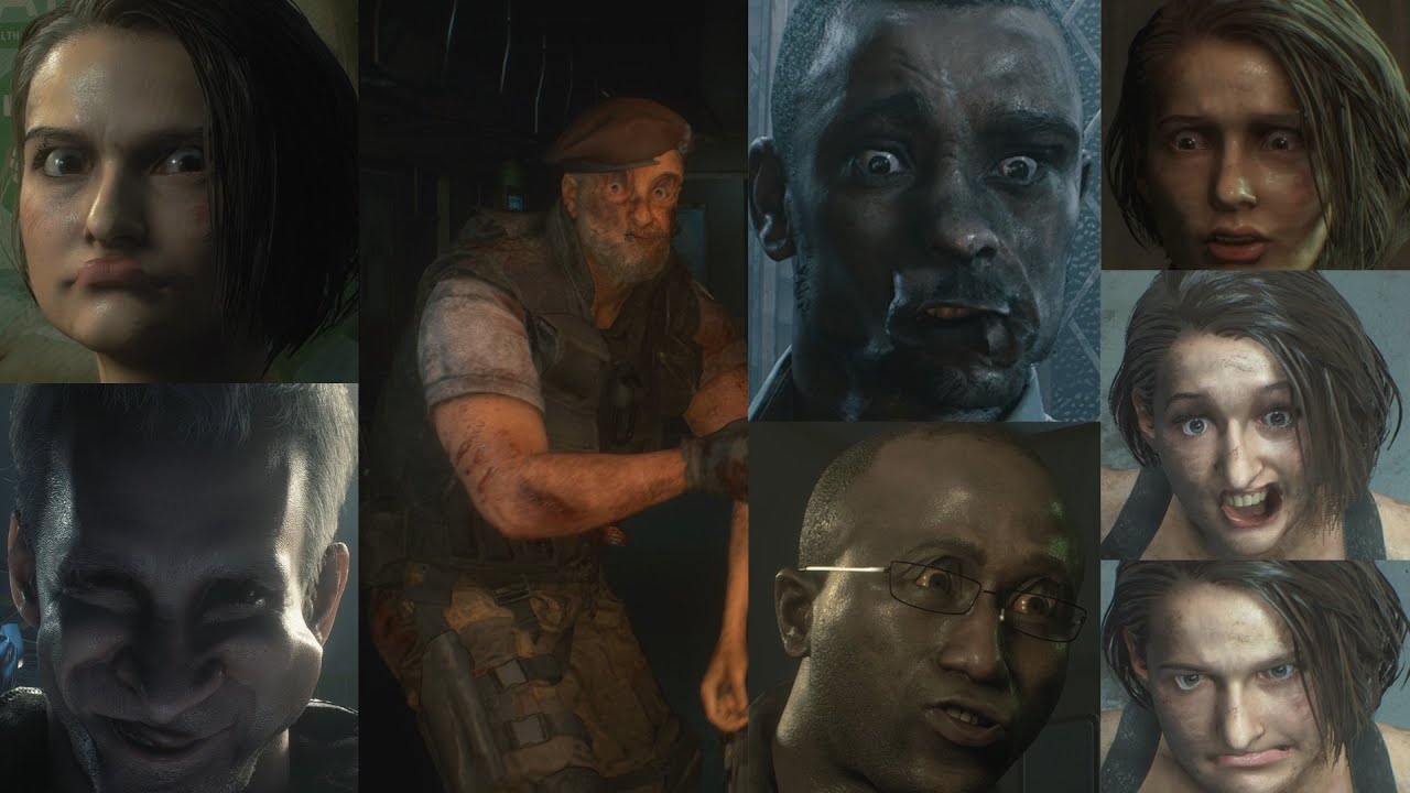 Resident Evil 3 Remake With 400 % Percent Face Animations VERY FUNNY PC ...