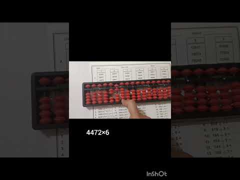 Multiplication 4digit into 1digit in Abacus - YouTube