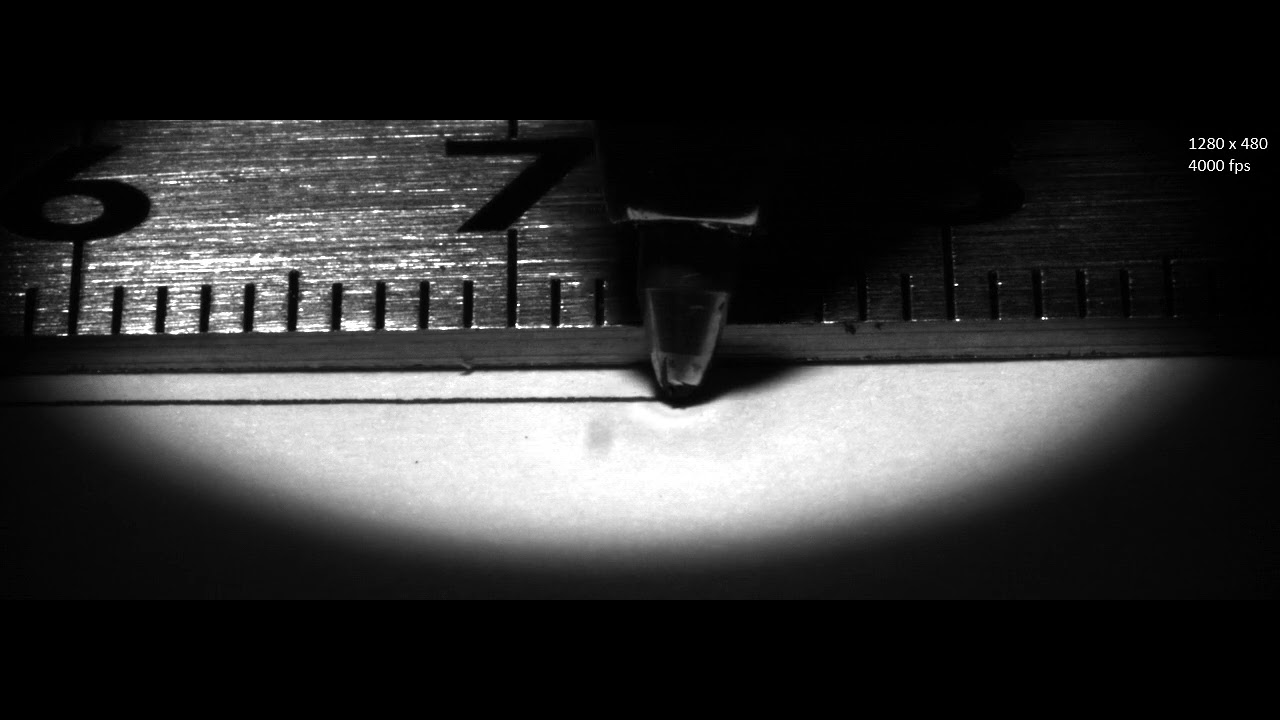 DITECT HAS-D73 High-Speed Camera 4000fps Ballpoint Pen - YouTube