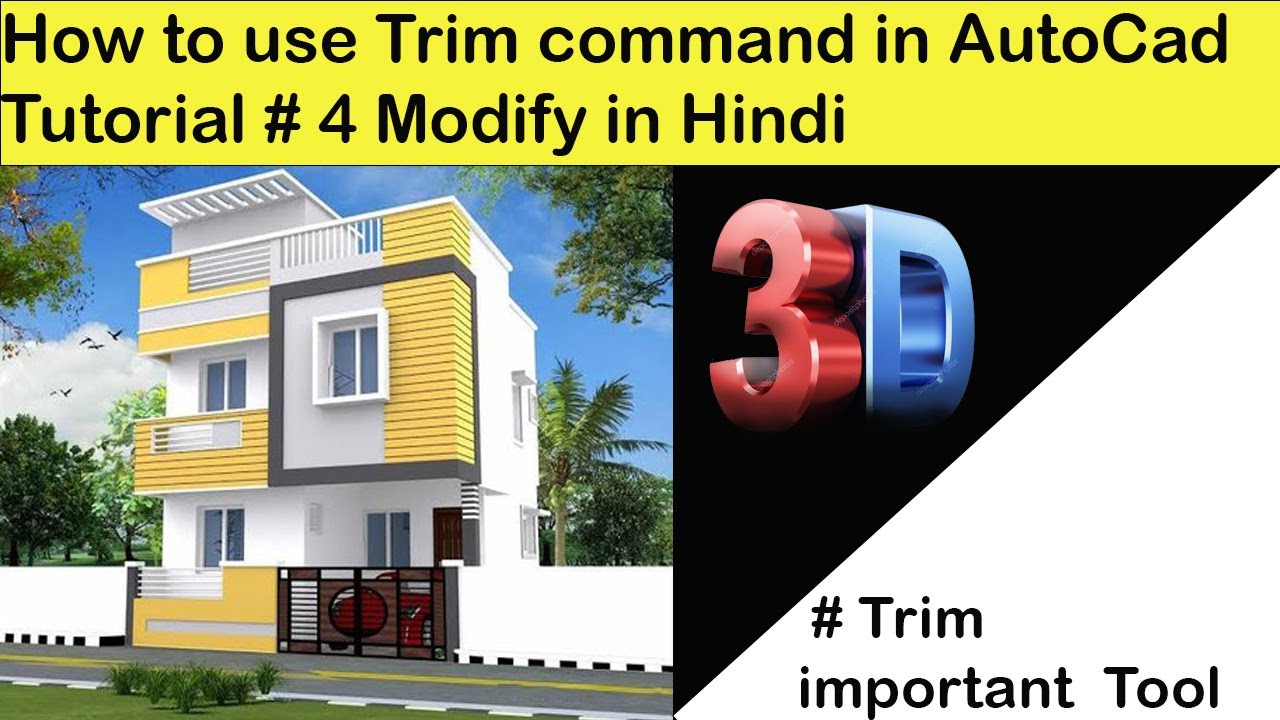 How To Use Trim Command In AutoCad Tutorial 4 Modify In Hindi YouTube How To Use Trim Command In AutoCad Tutorial 4 Modify In Hindi YouTube
