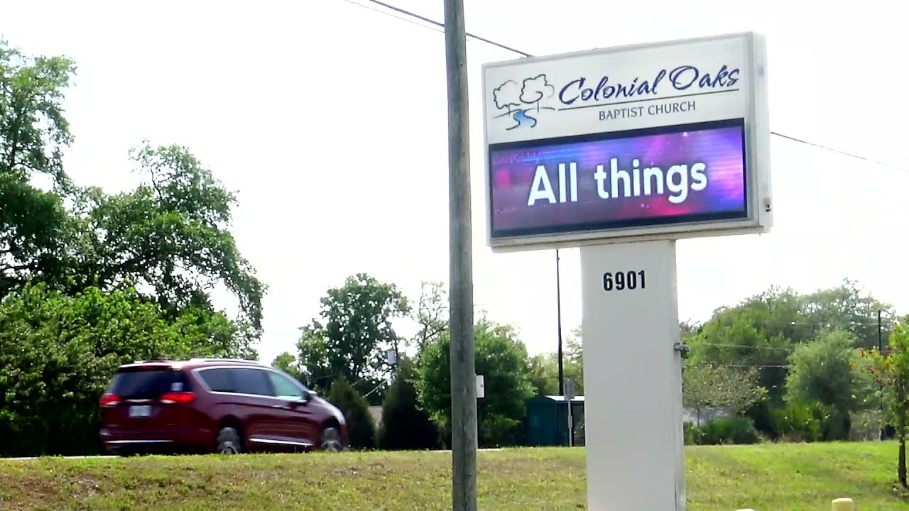 Church LED Sign for Colonial Oaks Baptist Church - YouTube