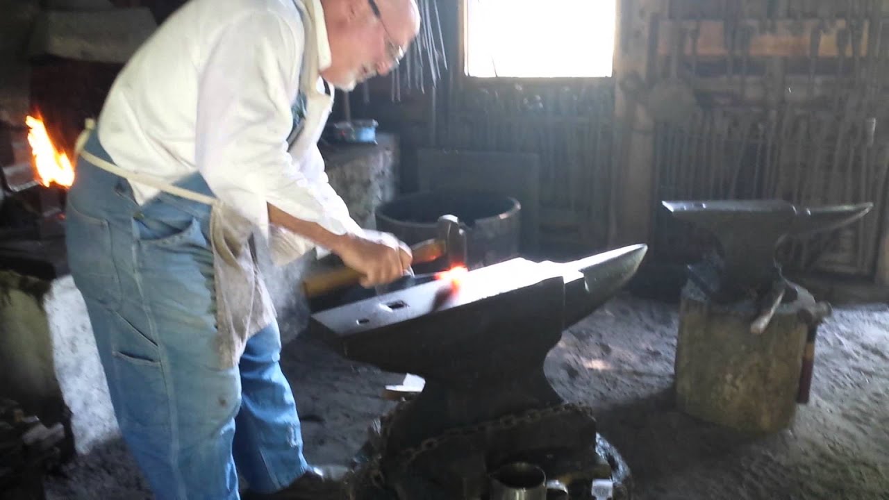 Blacksmith lesson at Batsto NJ - YouTube
