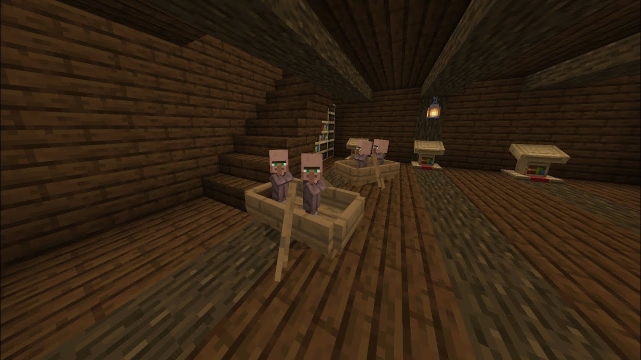 Adding villagers to the library in the haunted house biome in my ...