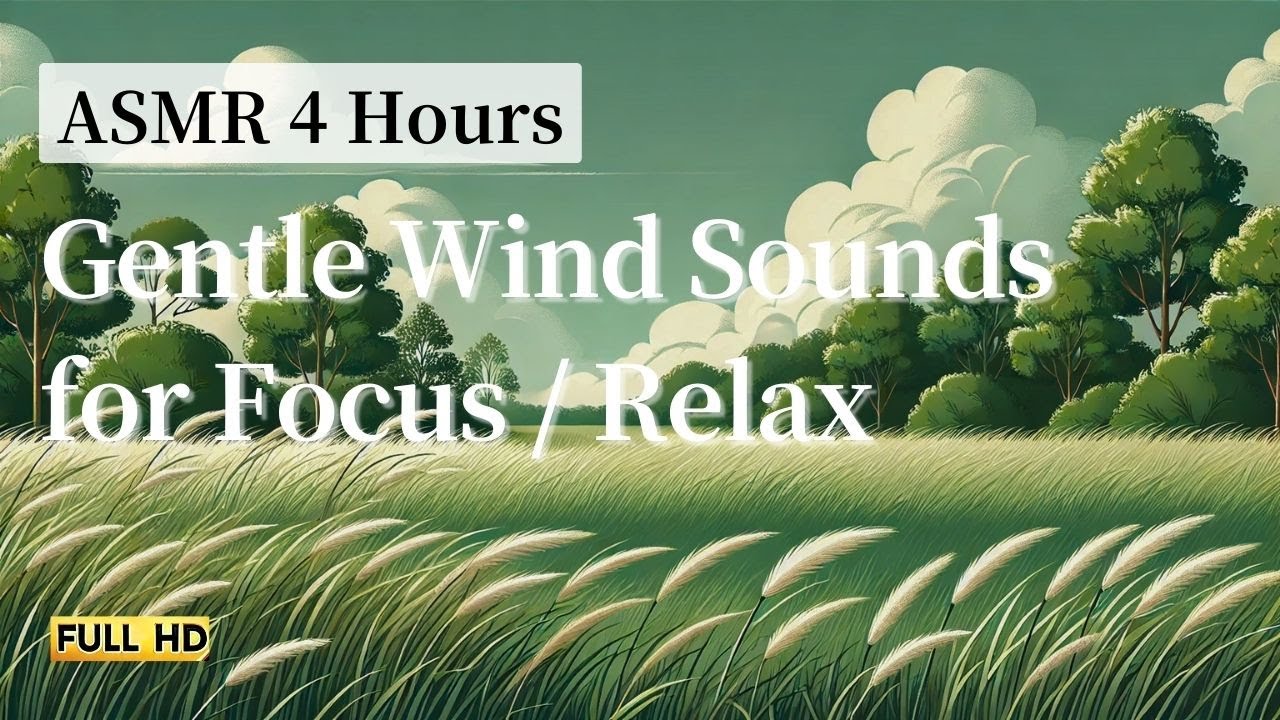 4 Hours ASMR Gentle Wind Natural Sounds for Relaxation and Stress ...