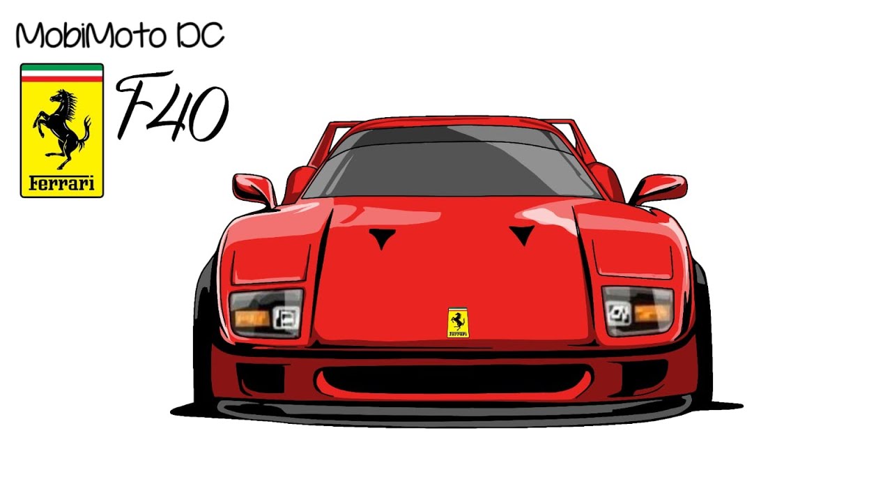 How To a Draw ferrari f40 | Cara menggambar ferrari f40 - YouTube