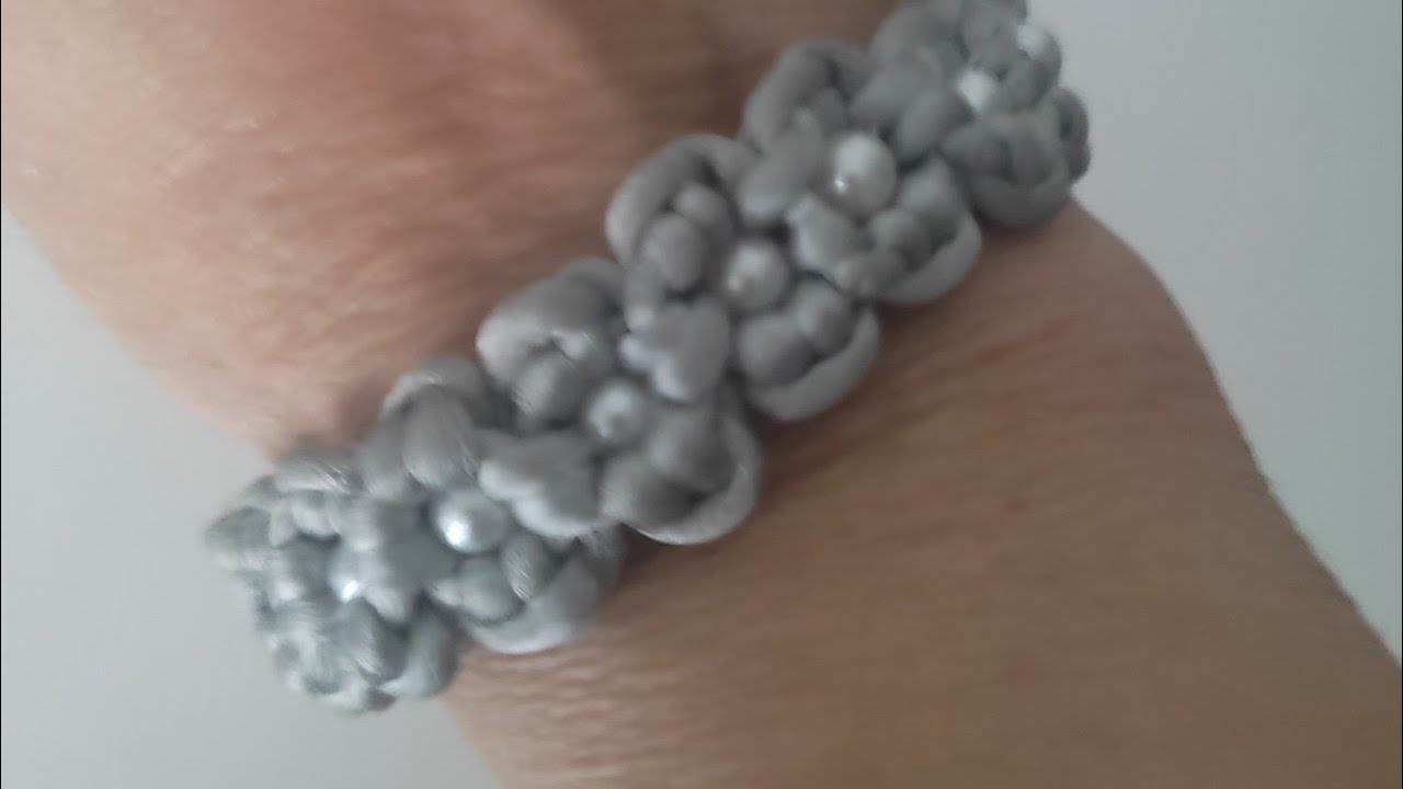 Bracciale macramè e perline - YouTube