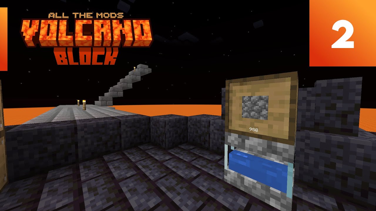 Cobblestone for DAYS - ATM Volcano Block #2 - YouTube