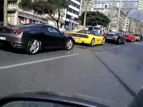 İstanbul Sokaklarında Ferrari Show