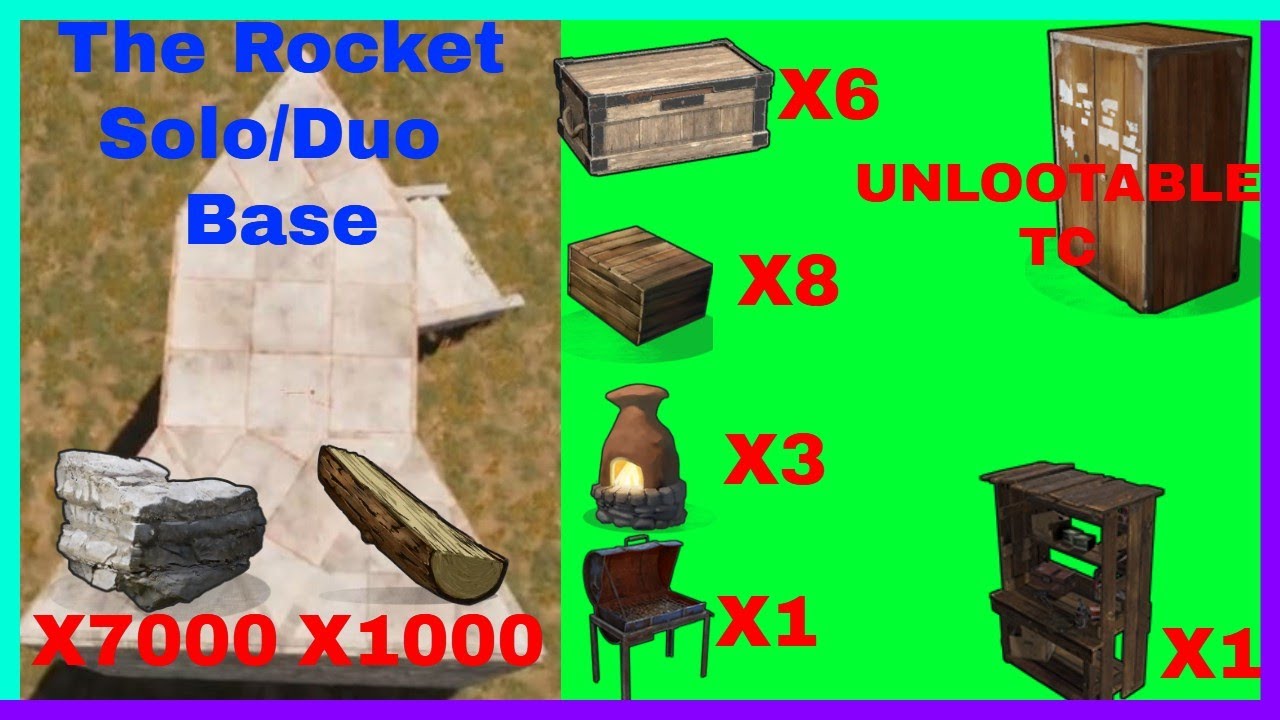 NEW Solo/Duo Rust Starter Base Design with UNLOOTABLE TC. - YouTube
