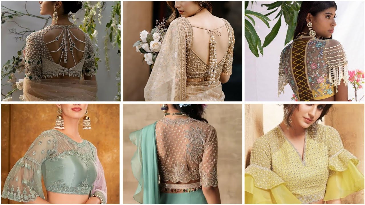 very fancy blouse back side and front side neck design#newmodalblouse # ...