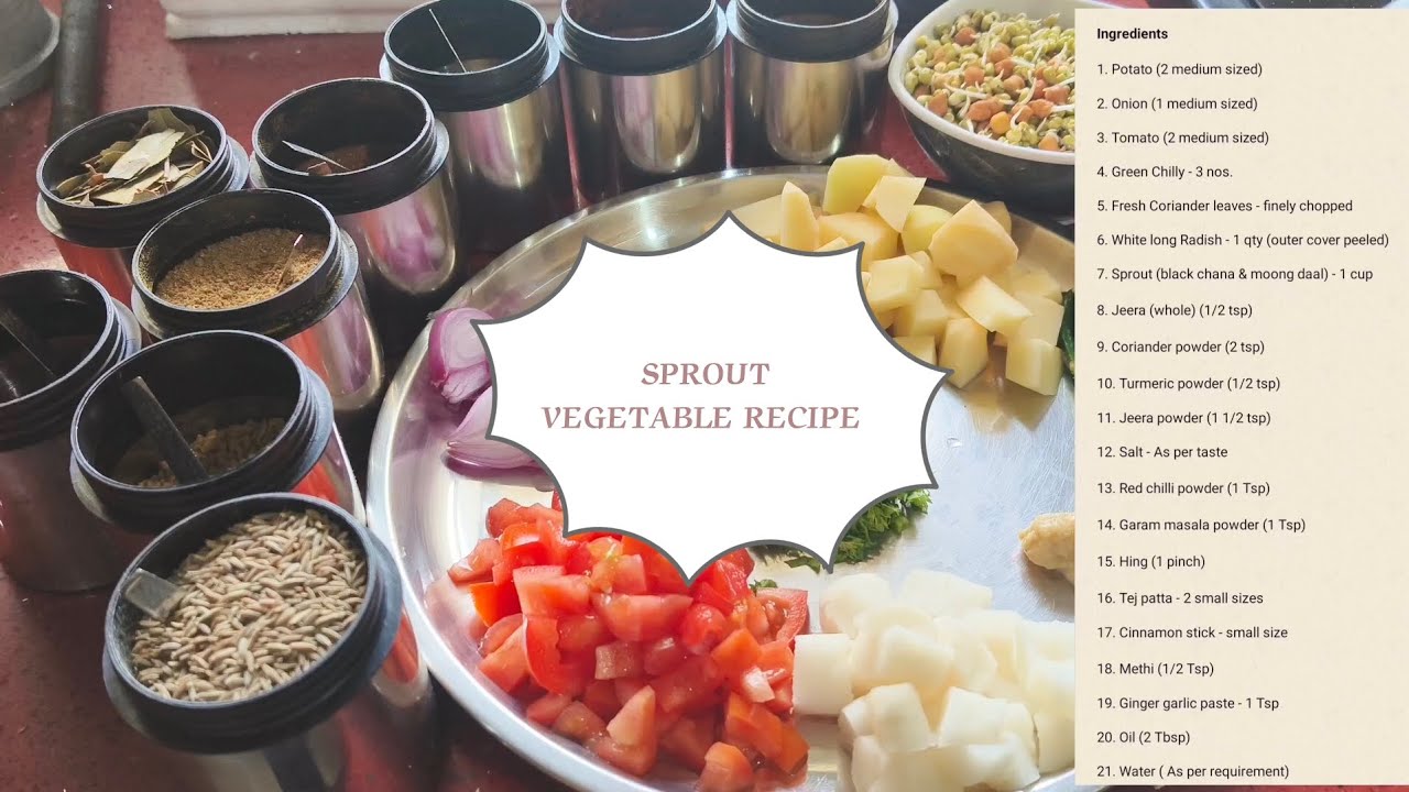 How to make Sprout mix vegetables with home ingredients | Easy Cooking ...
