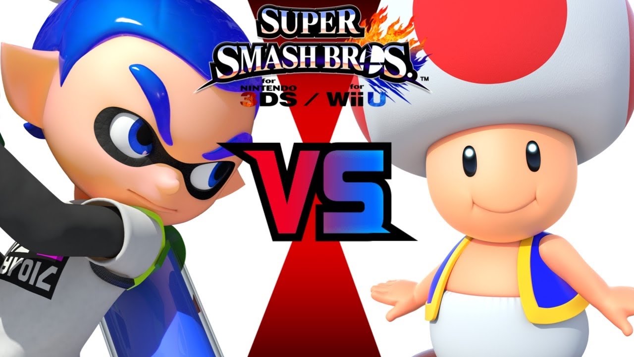 SSB 3DS - Mii Inkling Boy (me) vs Mii Toad (cpu) - YouTube