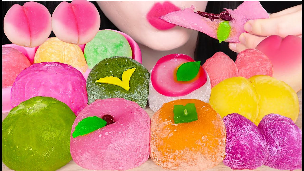 ASMR RICE CAKES FEAST *STICKY* ICE CREAM RICE CAKE 쫀득한 찹쌀떡, 찰떡 아이스크림 먹방 ...