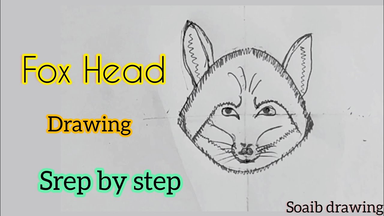 How to drawing Fox head । stap by step drawing । toky drawing । - YouTube