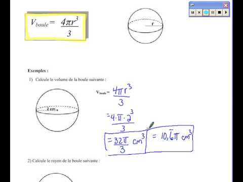 Volume d'une boule - YouTube