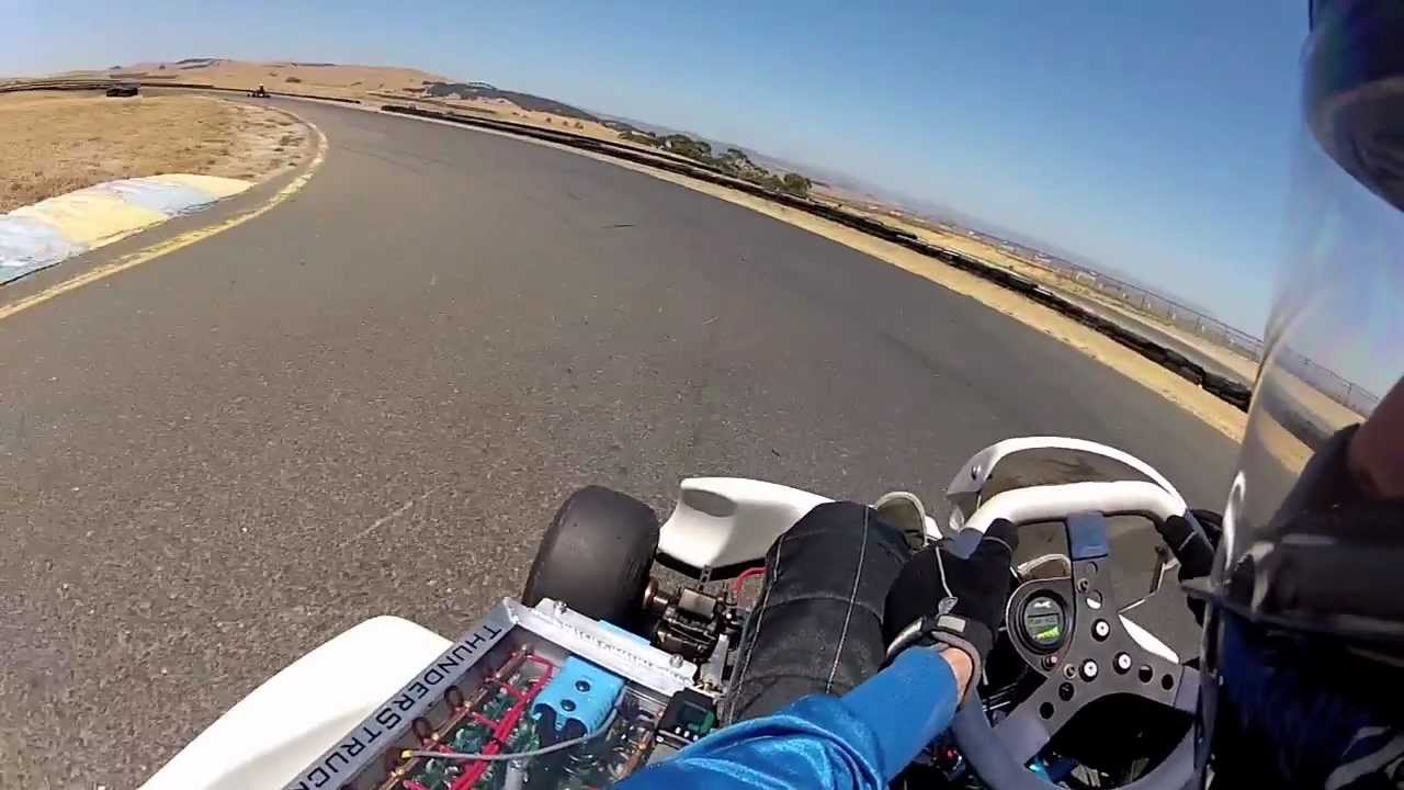Electric Kart at Sonoma Raceway Kart Track - YouTube
