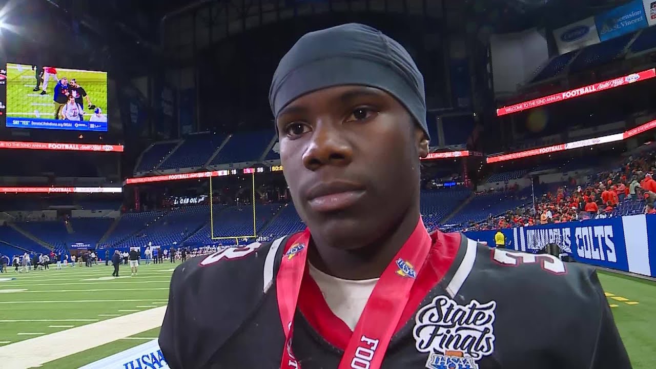 Bishop Luers wide receiver/defensive back Dee Hogue postgame interview ...