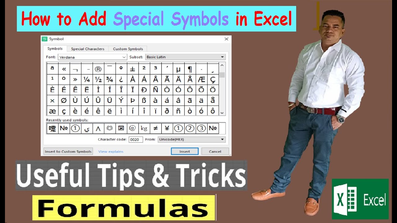 Microsoft Excel Tutorial How To Insert Special SYMBOLS In Excel Part 43 YouTube microsoft-excel-tutorial-how-to-insert-special-symbols-in-excel-part-43-youtube