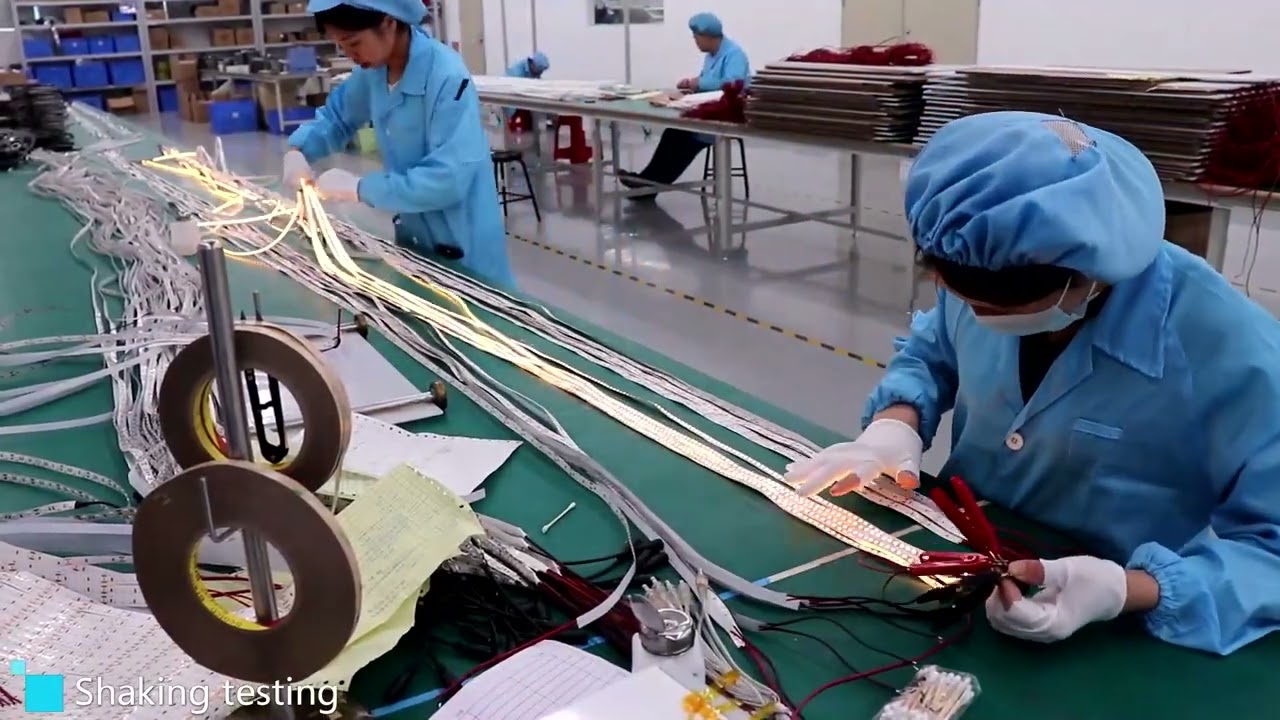 A tour of a LED strip light factory - YouTube