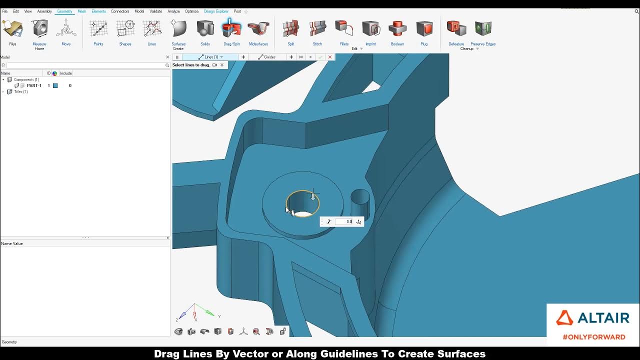 Learn HyperWorks Interface - GEOMETRY DRAG - YouTube