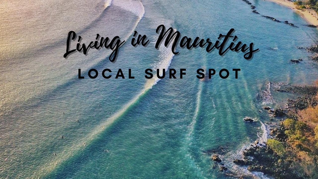 Surfing on my local spot in mauritius - YouTube