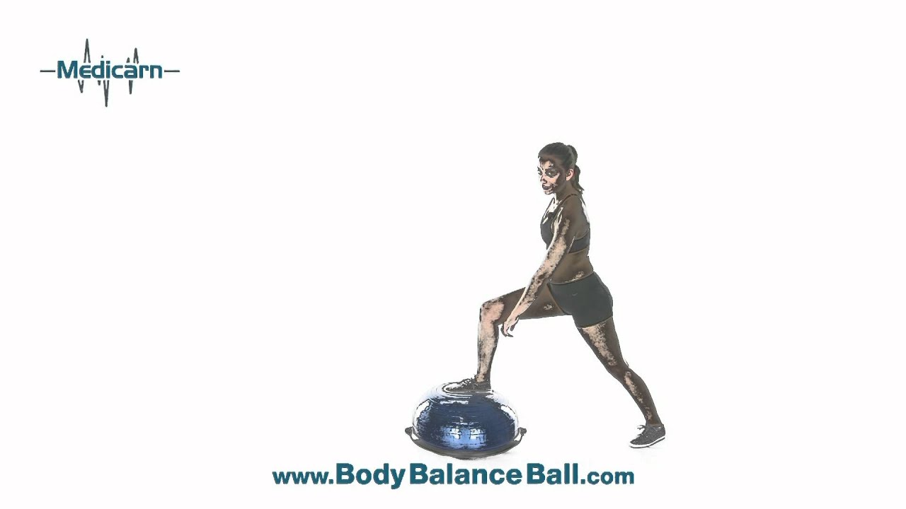 Medicarn Body Balance Ball 19 Lunge Exercise Technique - YouTube