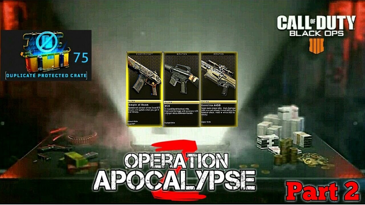 Black Ops 4: Opening 75 Duplicate Protected Crates (Operation ...