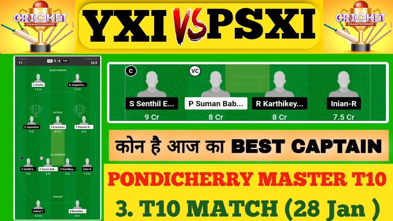 YXI vs PSXI Dream11 Prediction | YXI vs PSXI Dream11 Team | YXI vs PSXI ...