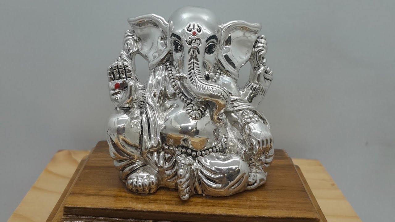 ganpati silver idols (4 designs) - YouTube