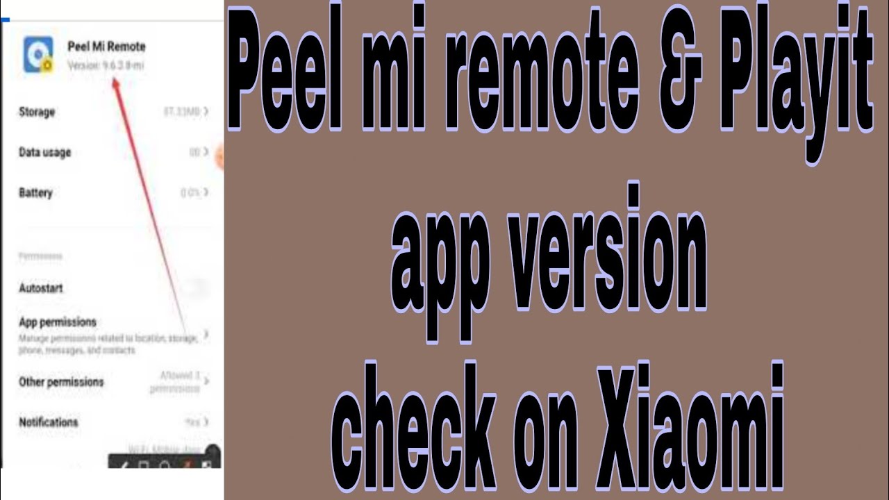 Peel mi remote & Playit app version check on Xiaomi - YouTube