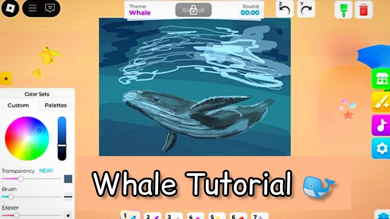 🎨 How to Draw a Whale 🐋 TUTORIAL SPEED DRAW ROBLOX 🌟 - YouTube