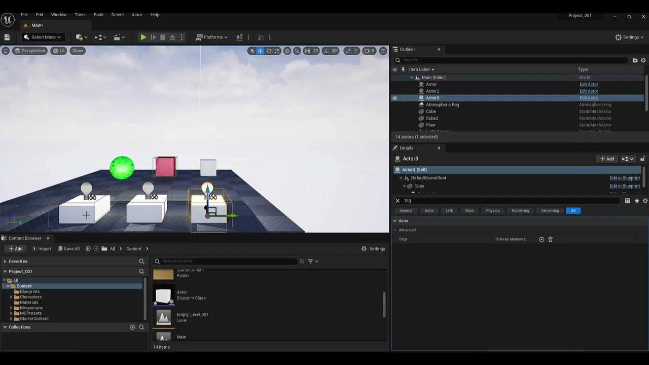 UE5 Blueprints Tutorial 049-3 Nodes: Get All Actors, Get (a copy), Array - YouTube