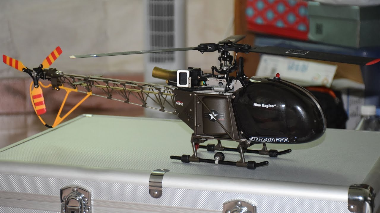 Nine eagles Solopro 290, SA 315 LAMA rc helicopter, review and flight ...