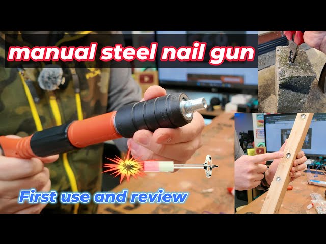 Cement Wall Nailer Manual Steel Nail Gun - Portable Low Noise Tool For ...