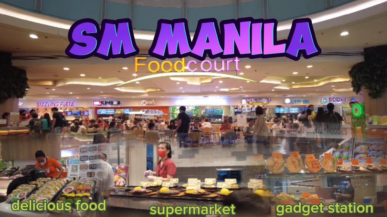 Walking Inside SM Manila/(Part 2) Crowded Food Court #foodies # ...