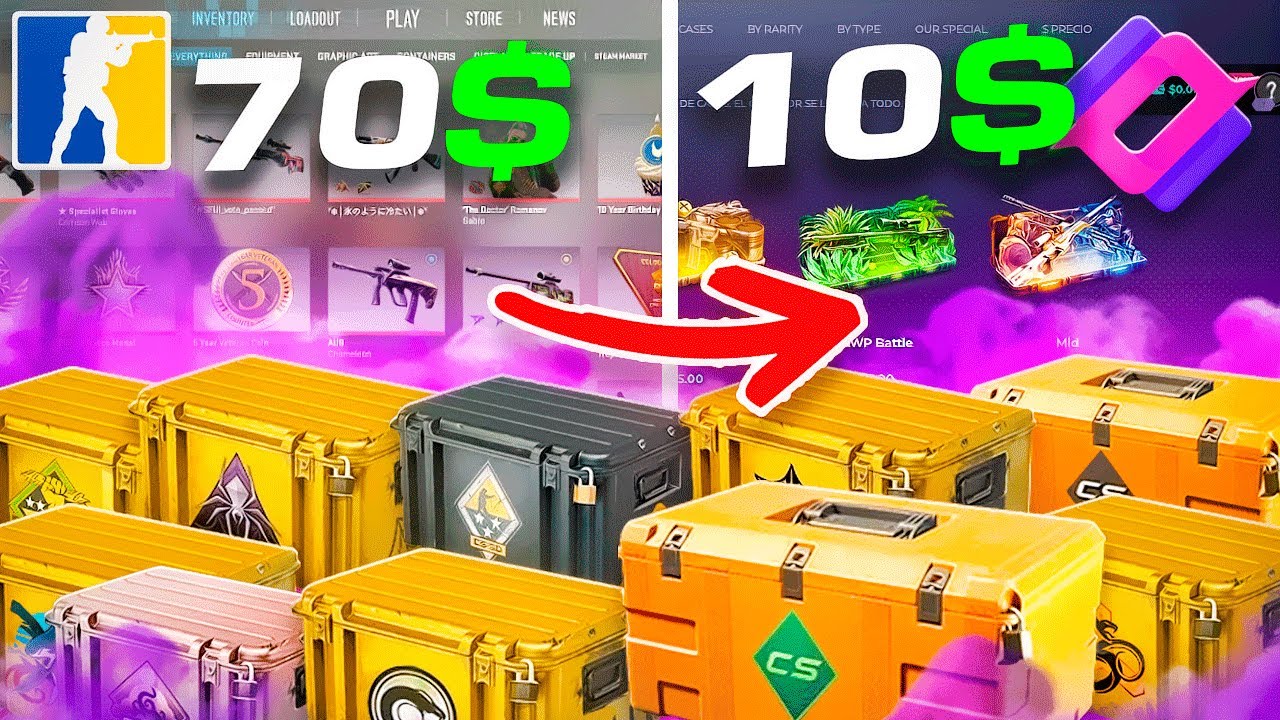 CAJAS de CS2 vs CAJAS de SKINCLUB ¿Cual es Mejor? - YouTube